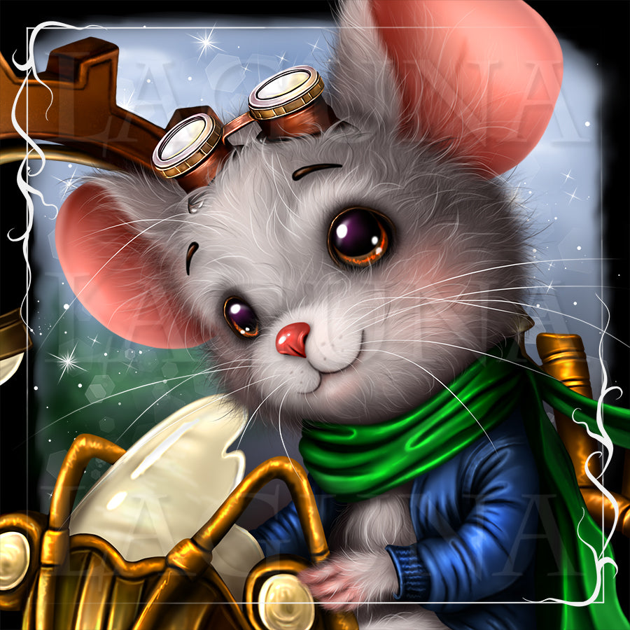 Mouse Riding a Monowheel – Laguna Art Shop